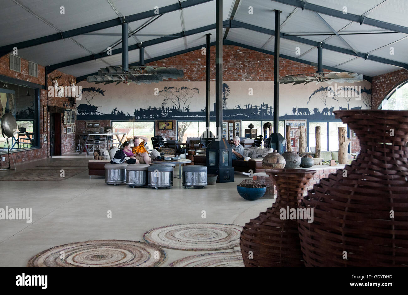 Plains Camp Lodge - Lounge Area- within Okonjima Reserve in Namibia ...