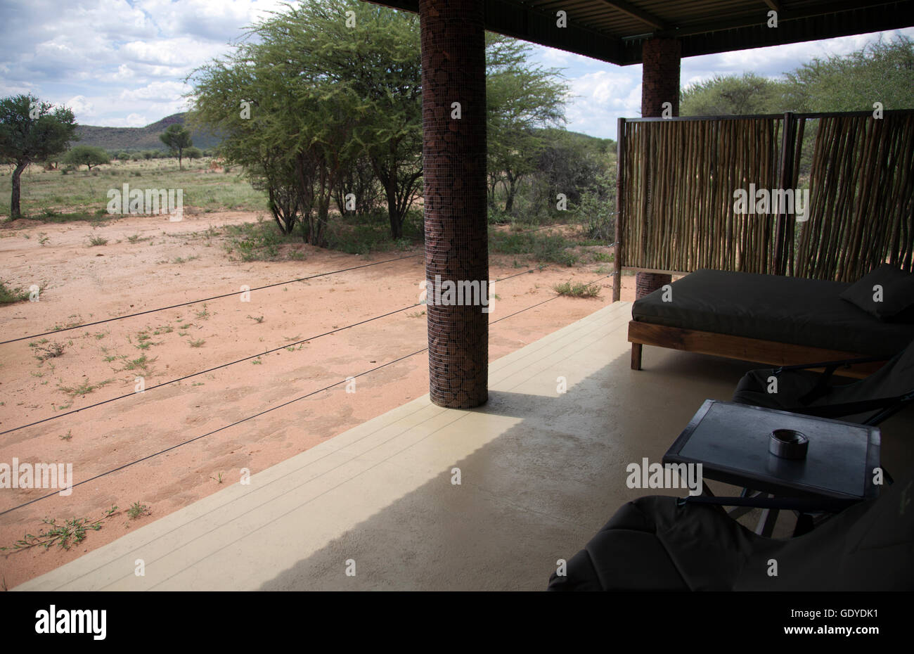 Plains View Camp Accommodation - Personal Viewing Veranda at Okonjima ...