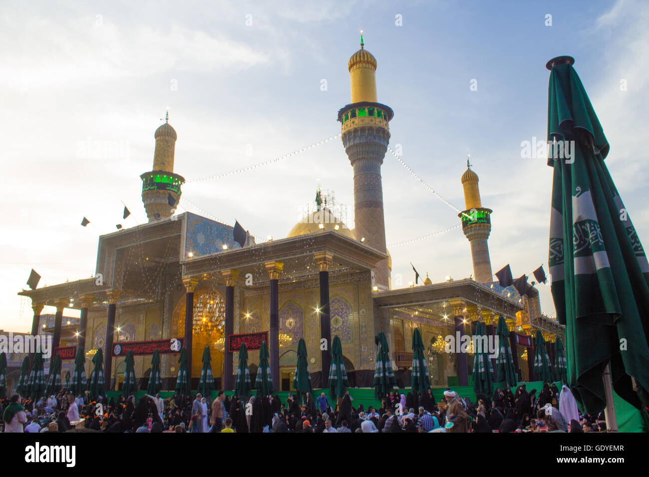 A picture of a Shi'ite shrine Musa al-Kadhim and his grandson Mohammed ...