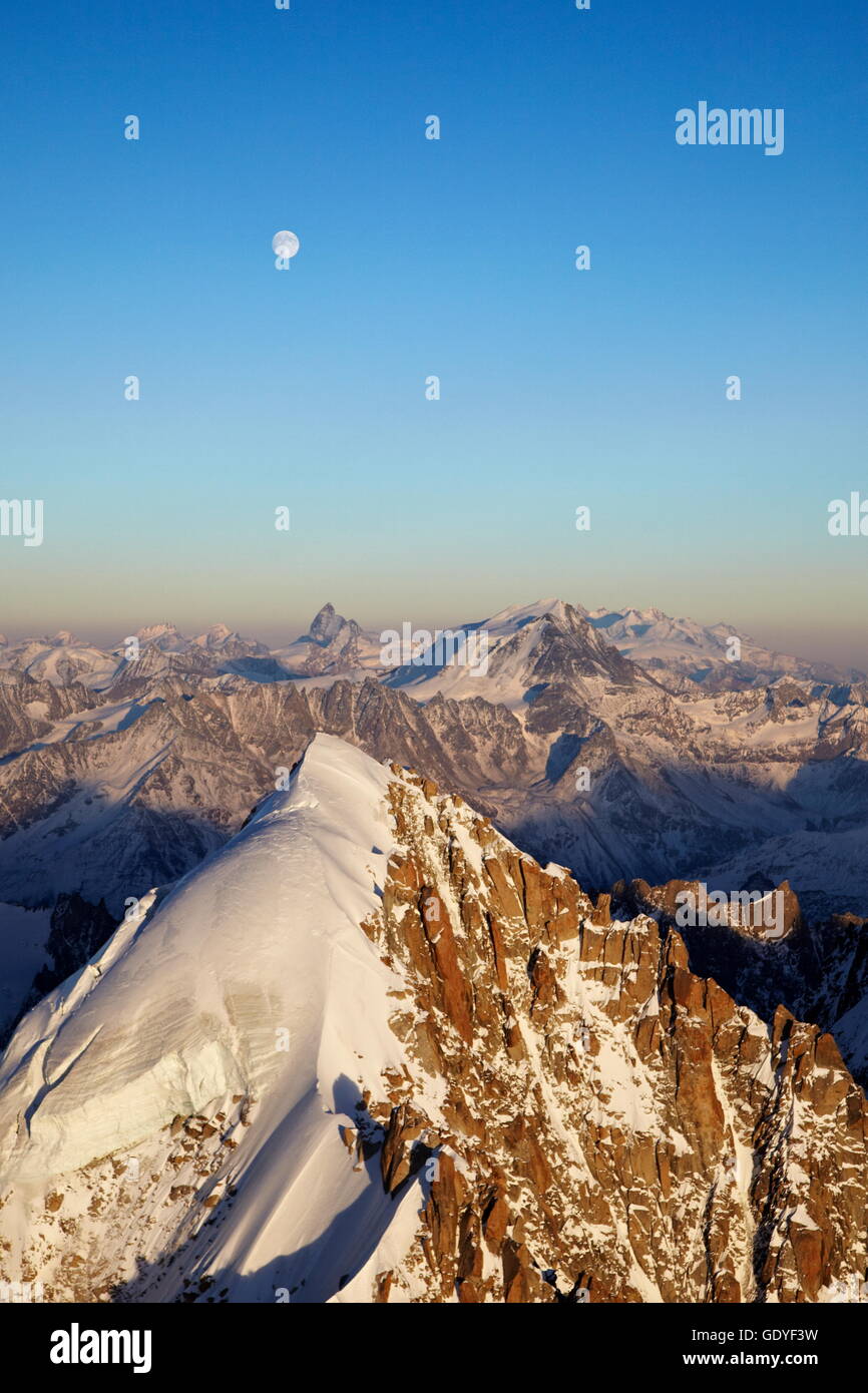 geography / travel, France, The aiguille Verte (4124m) at sunrise, Mont ...