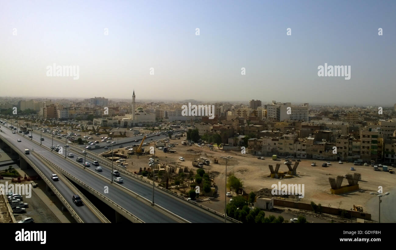 An external image of the Prophet's Mosque in Medina in Saudi Arabia ...