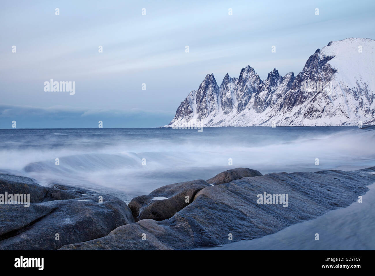geography / travel, Norway, Tungeneset viewpoint in winter, Senja ...