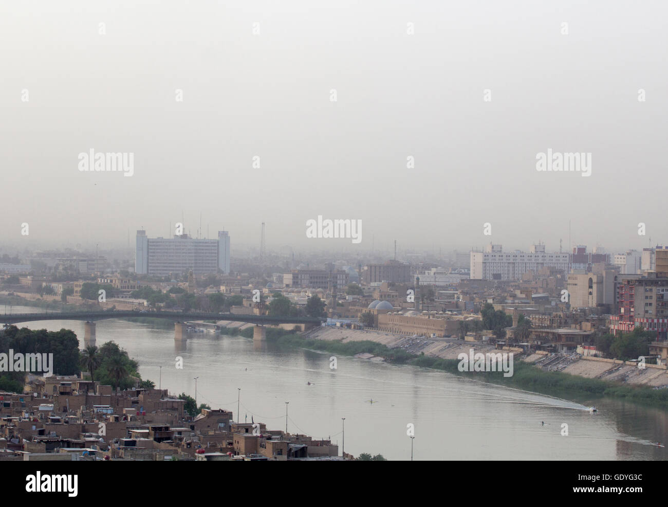 Aerial photo of the city of Baghdad, and shows where residential ...