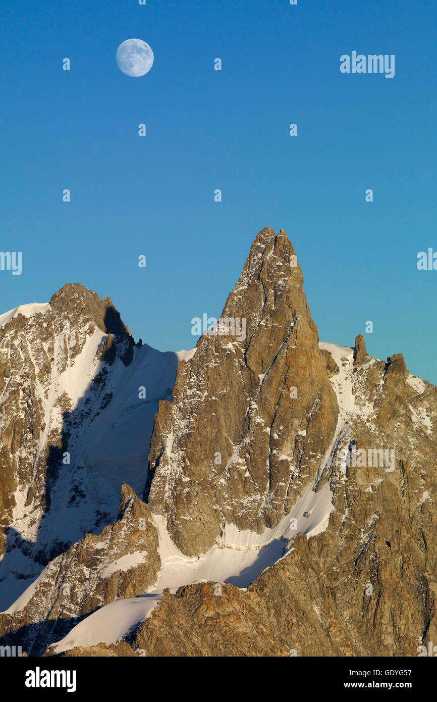 geography / travel, France, Dent du Geant (4013m) at sunrise, Mont ...