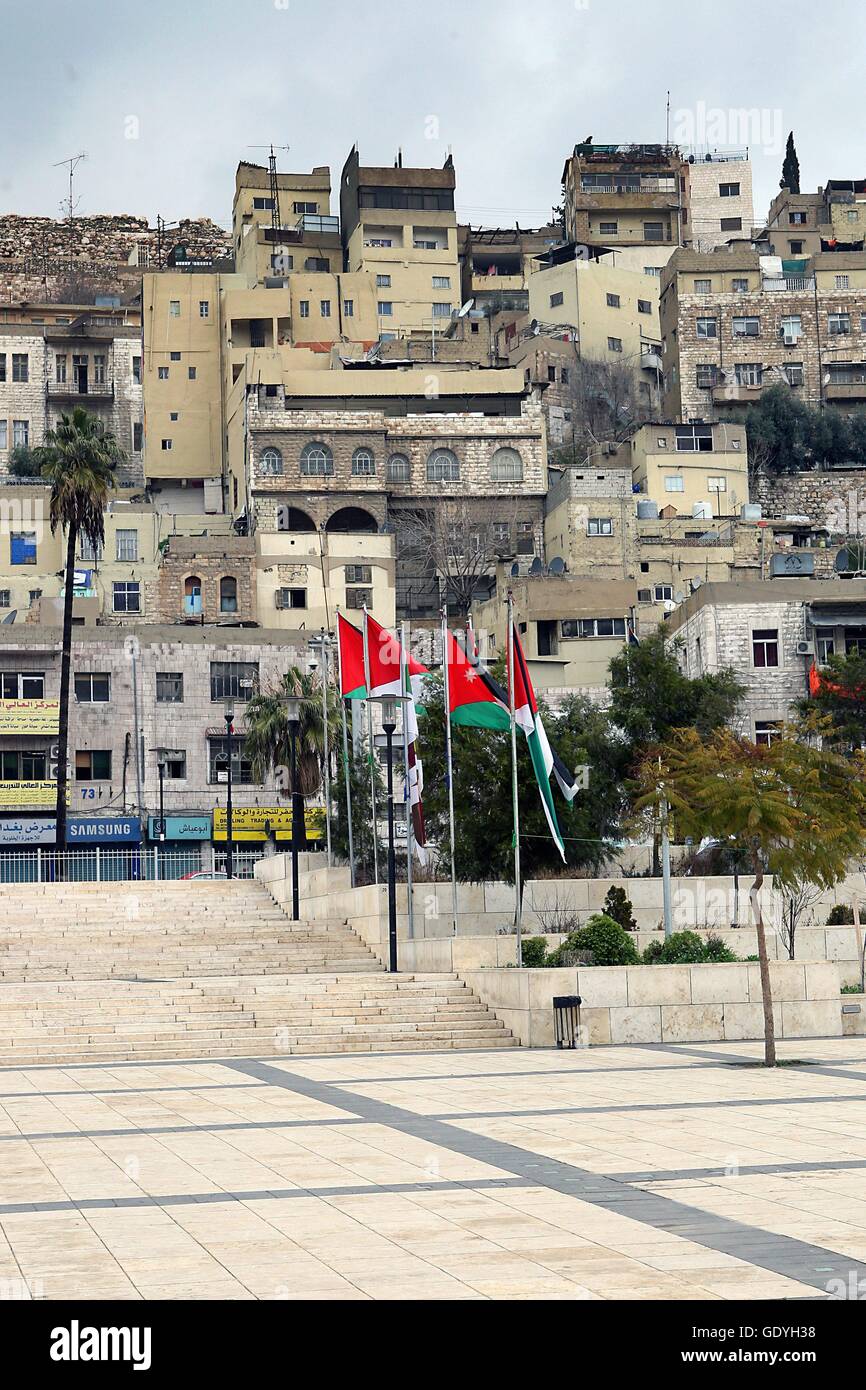 The square in front of the amphitheater - the landmark of Amman ...