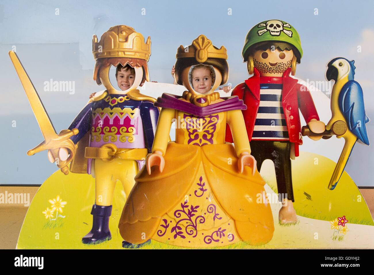 Children play in the fun park of the Playmobil factory in Hal Far in ...