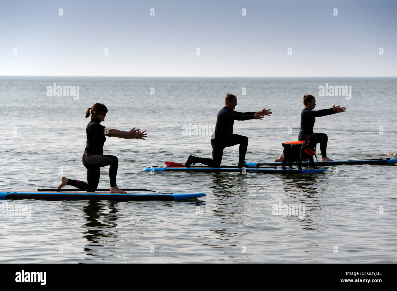 Paddleboard exercises hi-res stock photography and images - Alamy