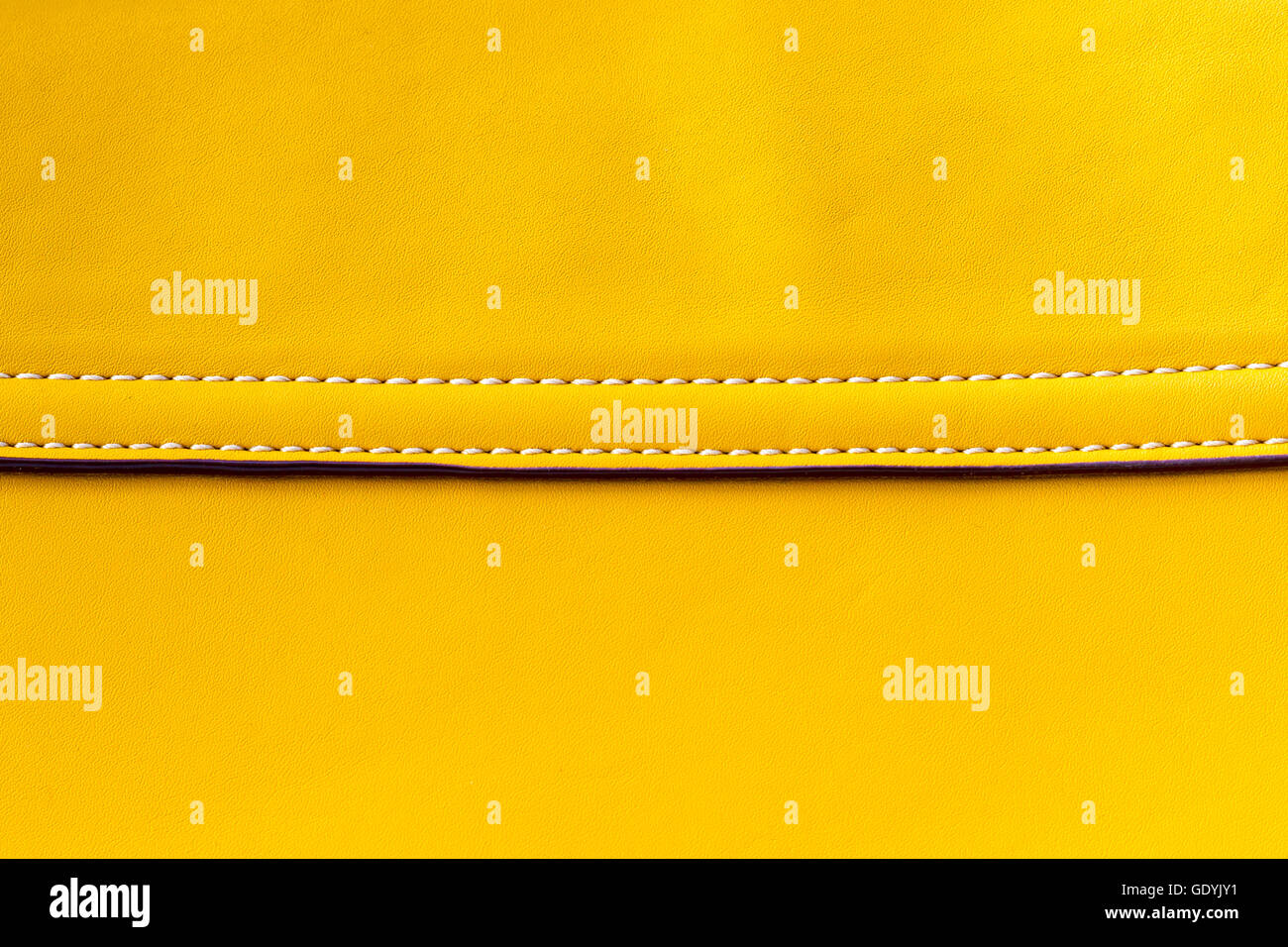 yellow Leather With Seam background Stock Photo - Alamy