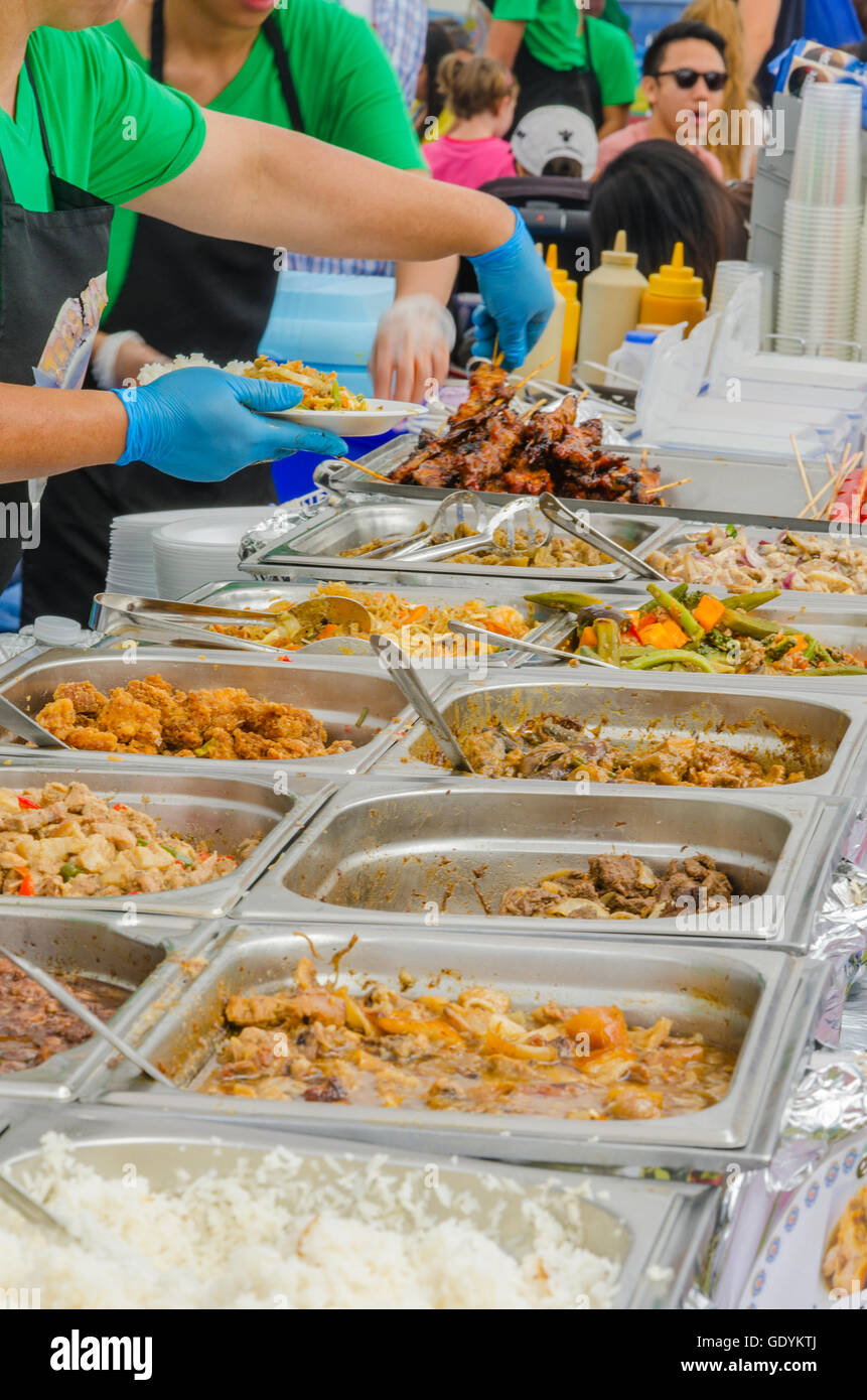 Food stall barrio fiesta 2016 hi-res stock photography and images - Alamy