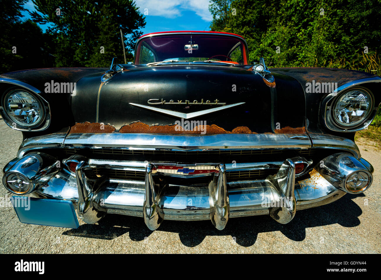 1957 Chevrolet Bel Air 4 Door Hard top Rat Rod Stock Photo - Alamy