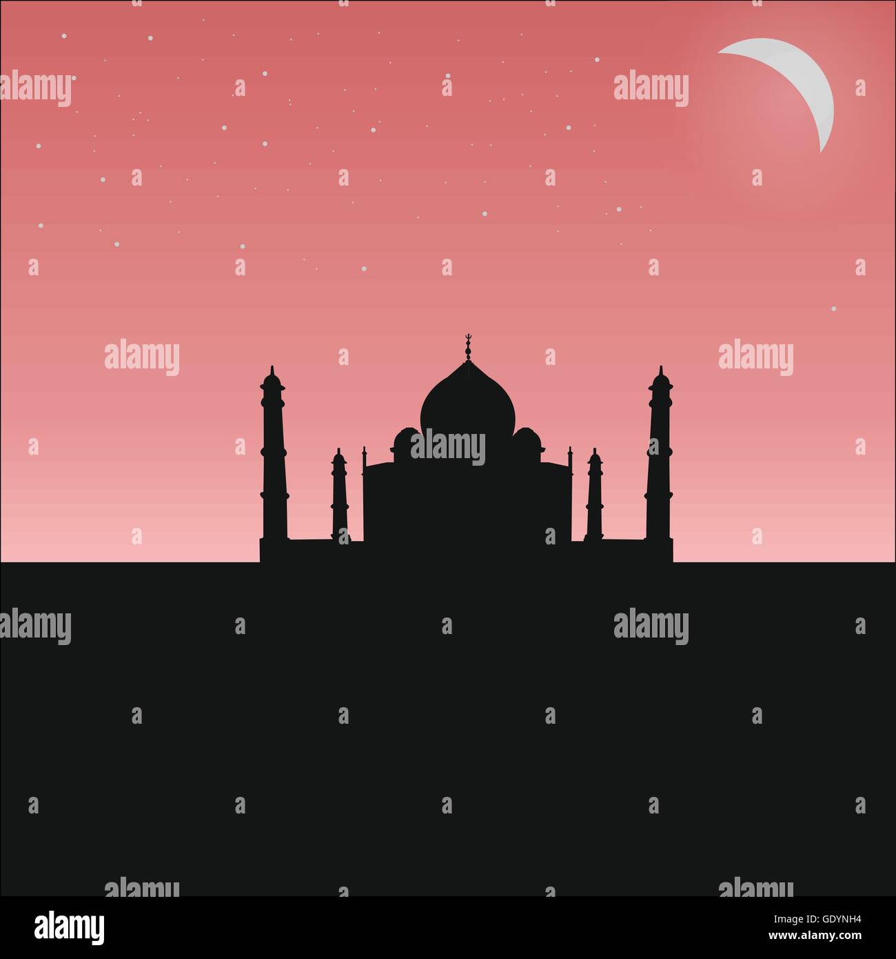 Indian skyline silhouette Stock Vector Images - Alamy