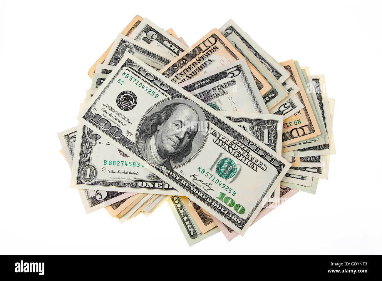 Closeup of assorted American banknotes Stock Photo - Alamy