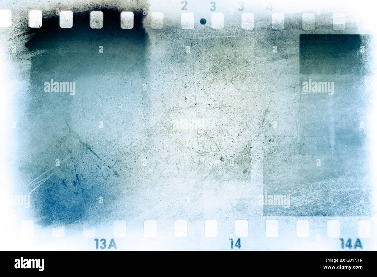 Cinema blue background with retro filmstrip hi-res stock photography ...