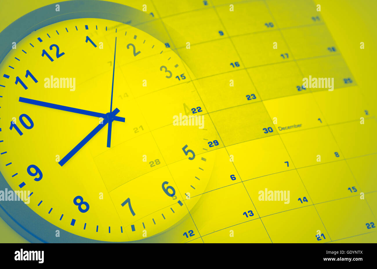 Clock yellow calendar hi-res stock photography and images - Alamy