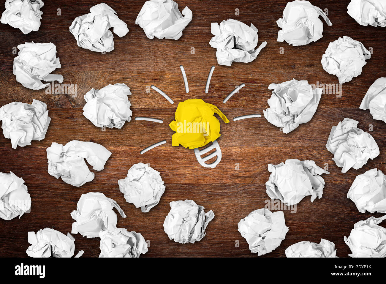 Creative light bulb symbol positive hi-res stock photography and images ...