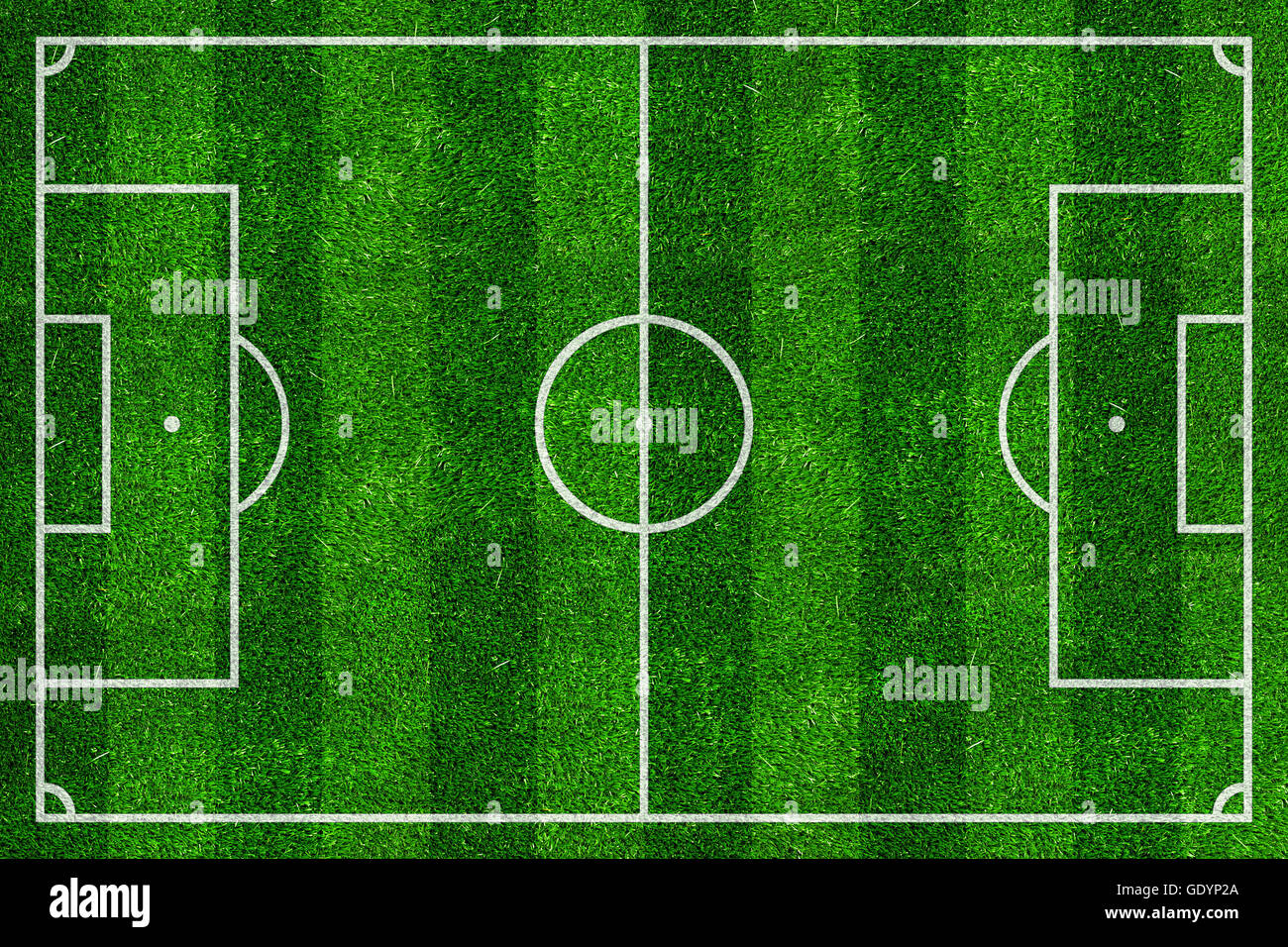 soccer field top view with green natural grass Stock Photo - Alamy