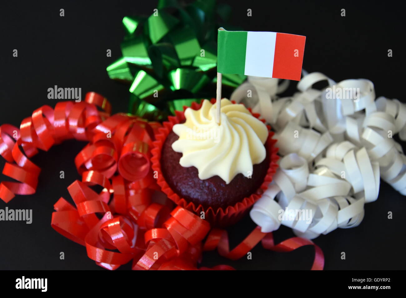 Italian Republic Day cupcake with red, white and green italian flag ...