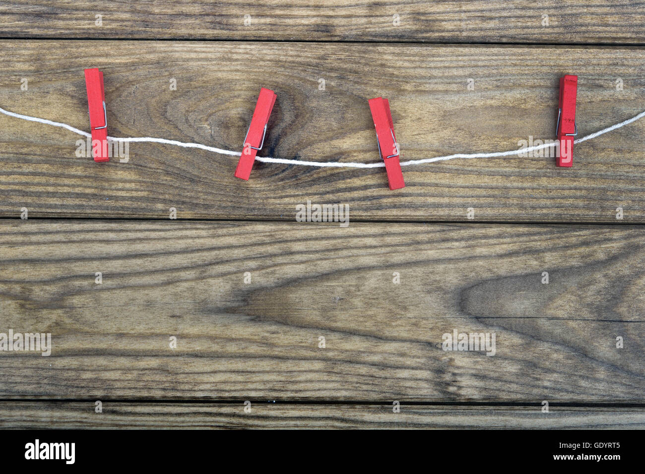 Many post-it on white string Stock Photo - Alamy