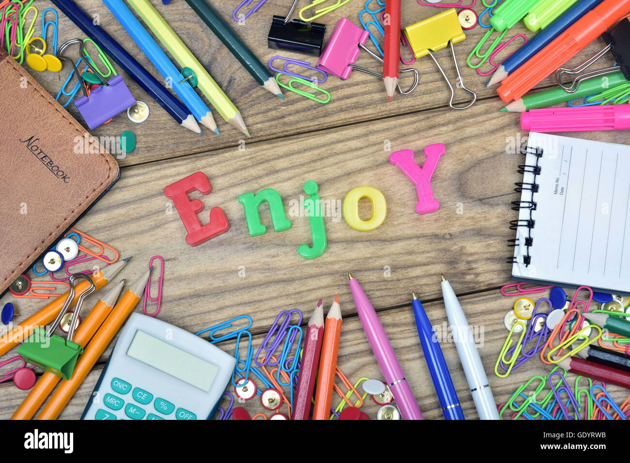 Enjoy word office tools on hi-res stock photography and images - Alamy