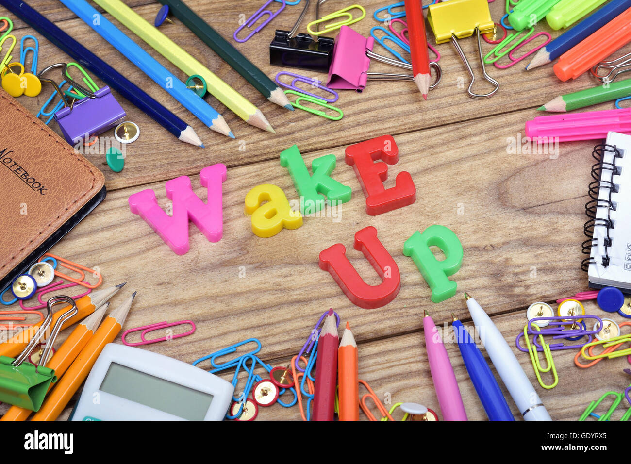 Word wake up hi-res stock photography and images - Alamy