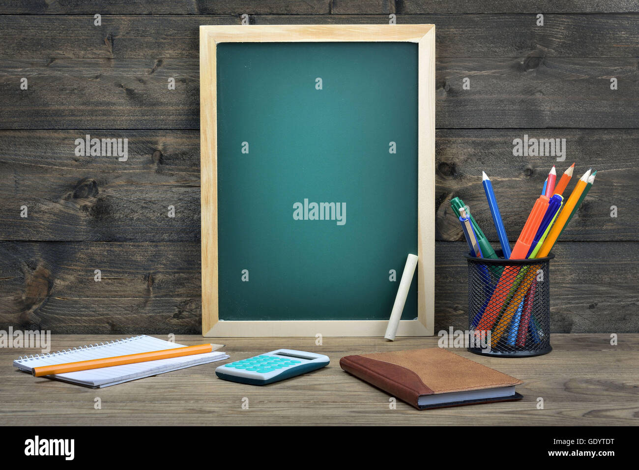 School board on wooden table Stock Photo - Alamy