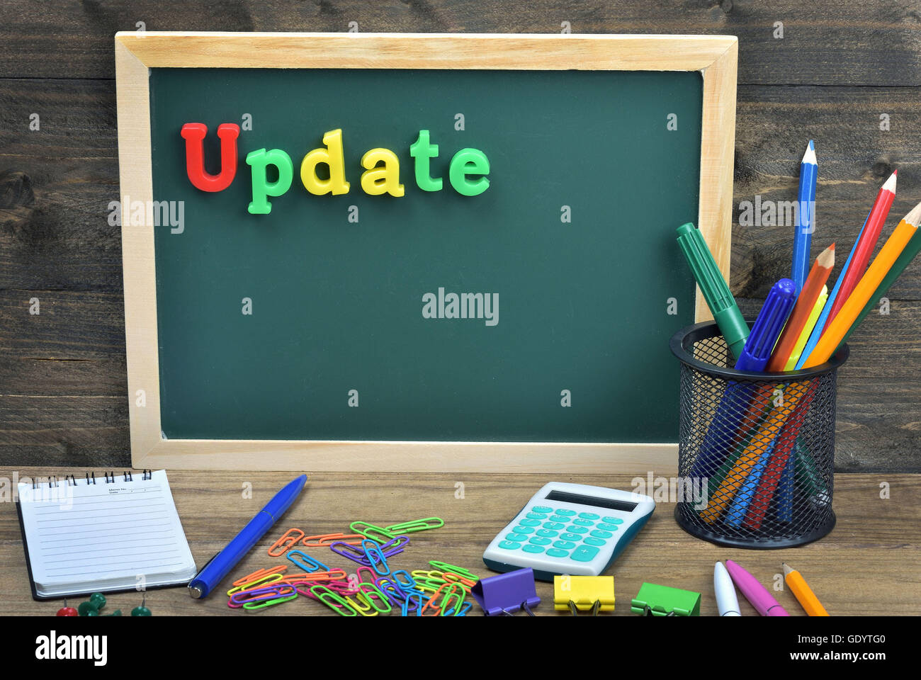 Update word on school board Stock Photo - Alamy