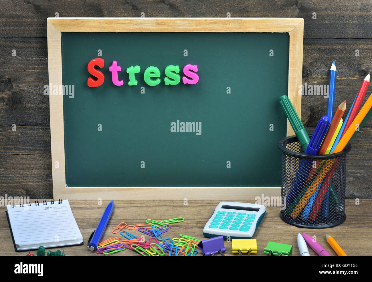 Stress word on school hi-res stock photography and images - Alamy