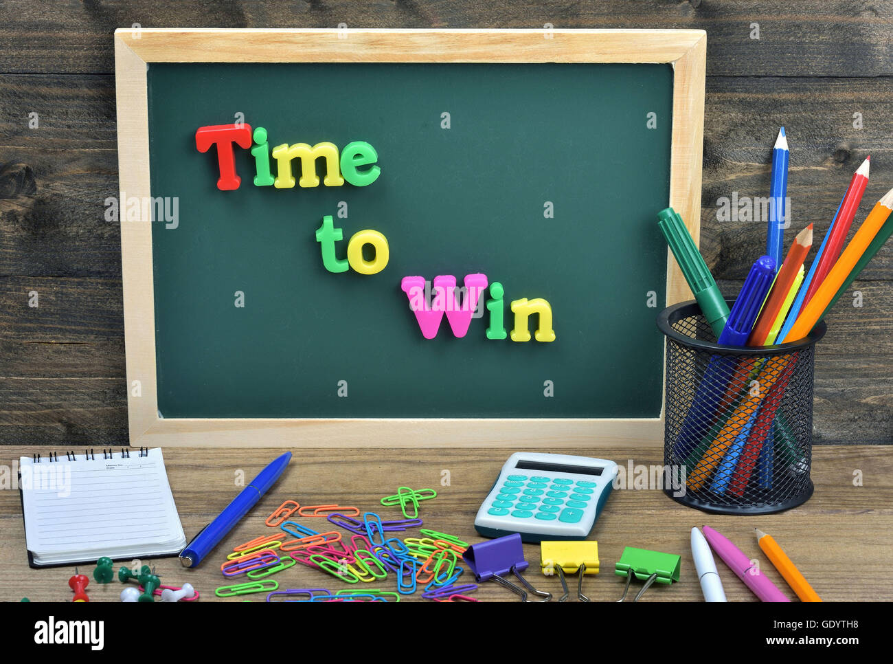 Time to win word on school board Stock Photo - Alamy