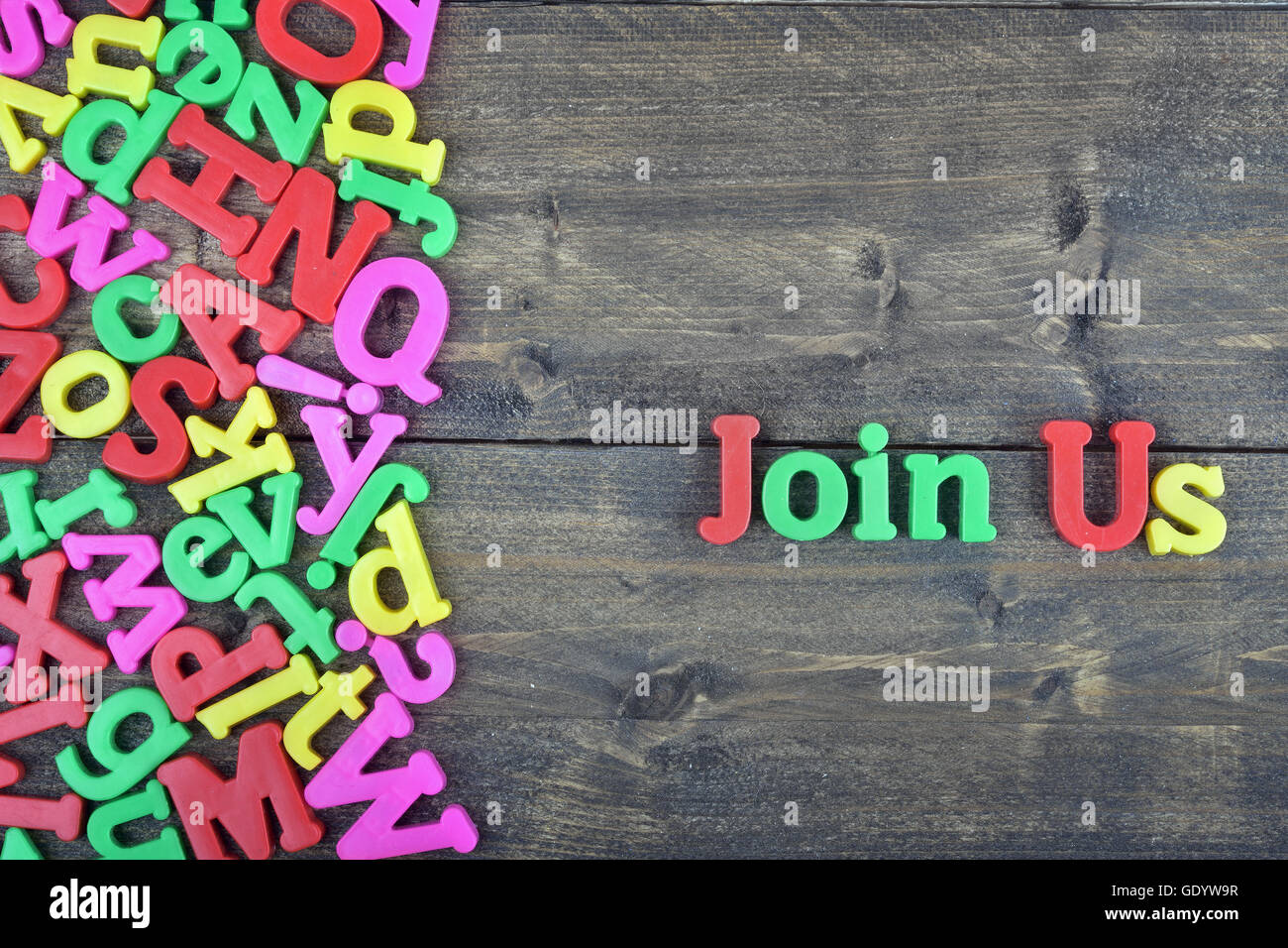 Join us word on hi-res stock photography and images - Alamy