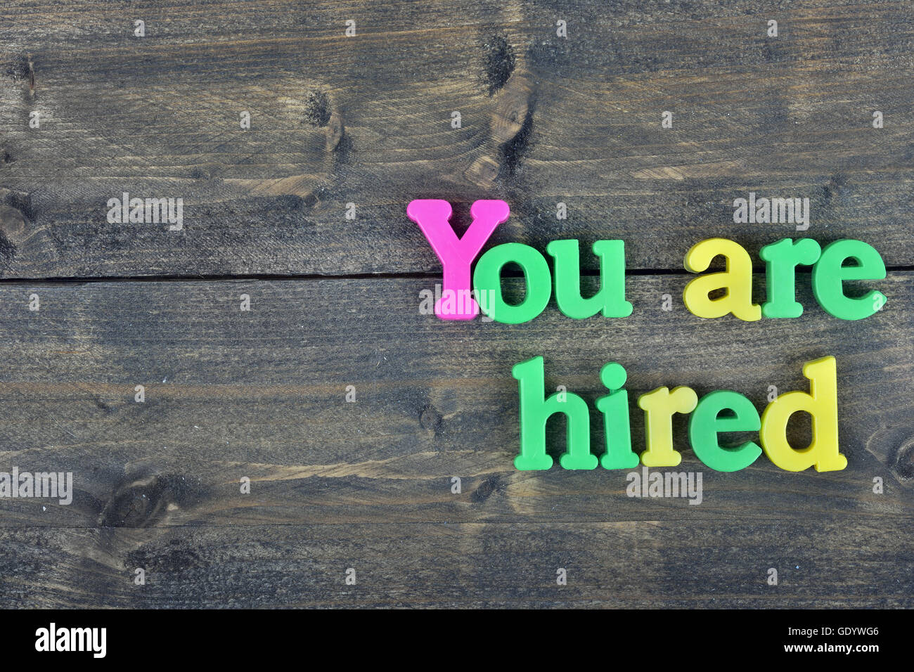 Hired word hi-res stock photography and images - Alamy