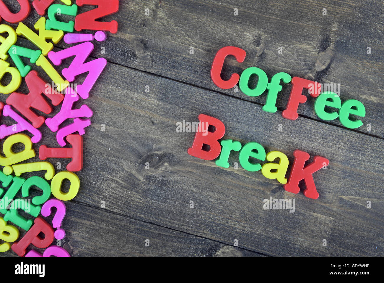 Coffee break word hi-res stock photography and images - Alamy