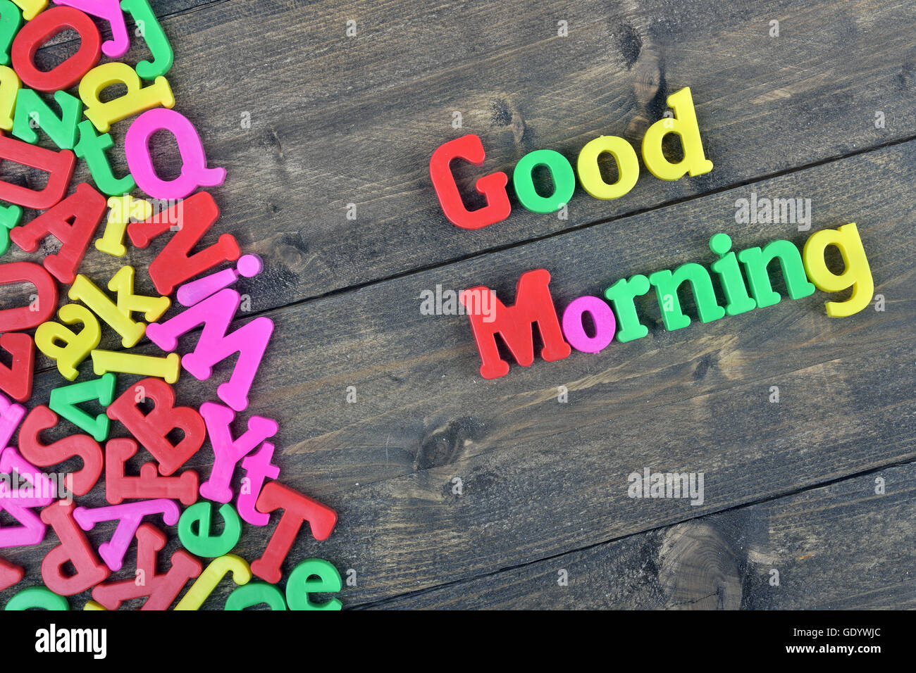 Good morning word on school hi-res stock photography and images - Alamy