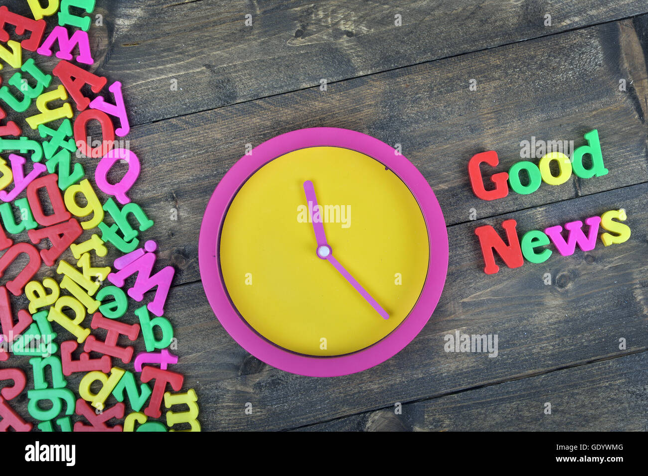 Time good news clock hi-res stock photography and images - Alamy