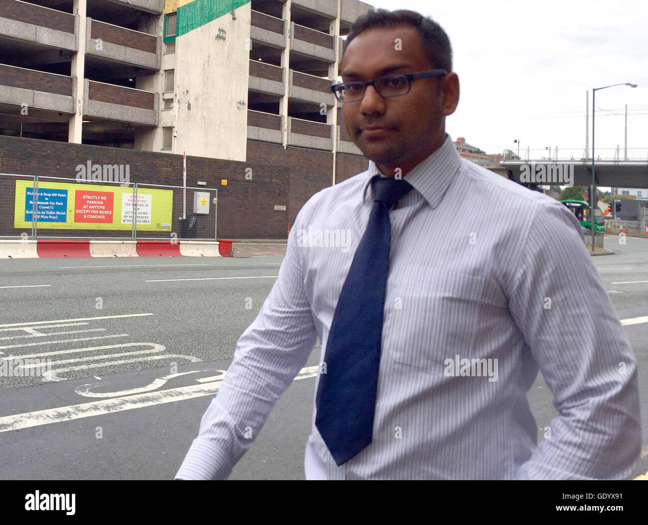 Barrister Sanjay Roy leaves Nottingham Crown Court after being given a ...