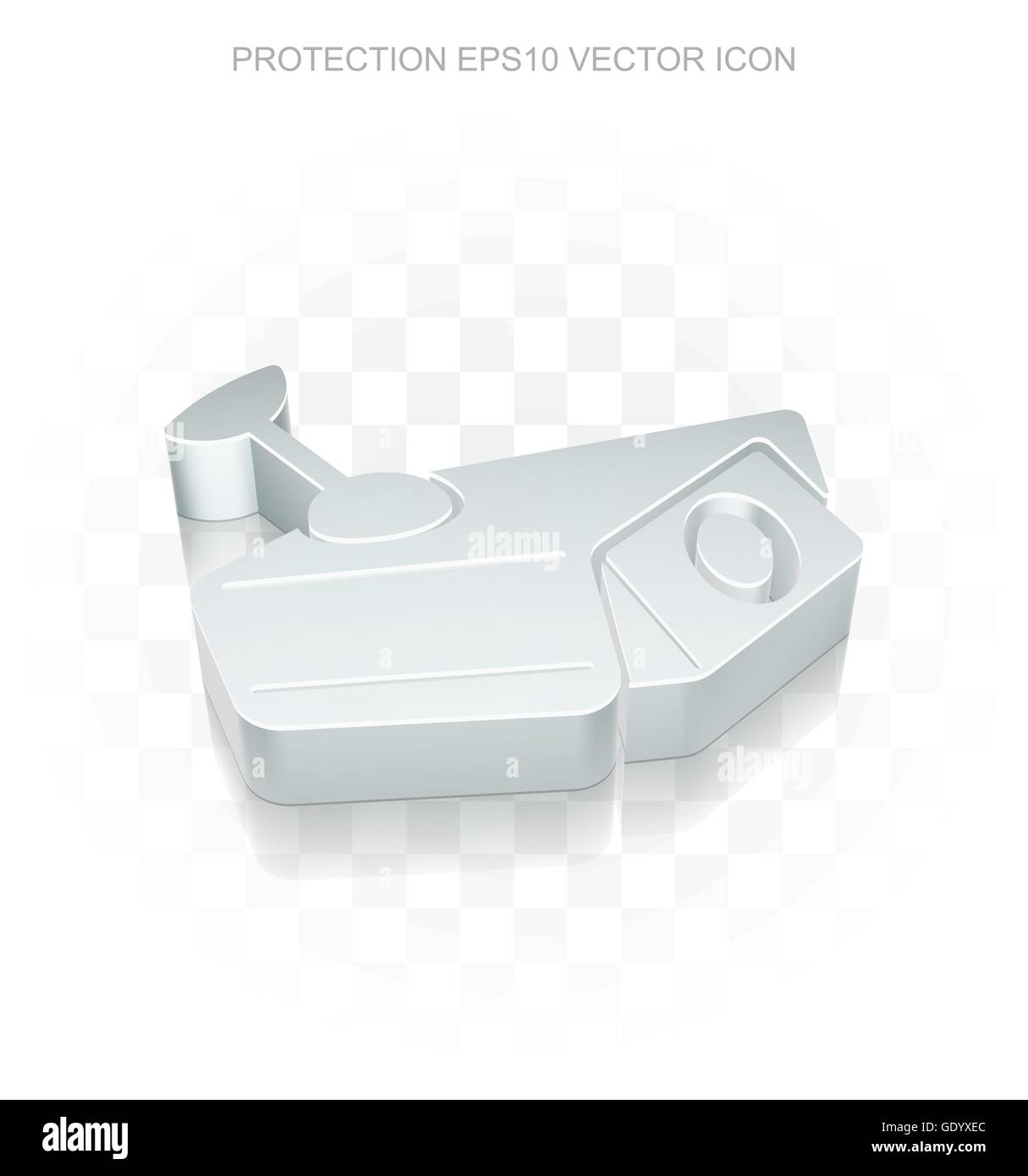 Privacy icon: Flat metallic 3d Cctv Camera, transparent shadow, EPS 10 ...