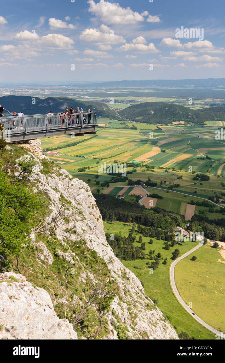 Naturpark Hohe Wand: view from Hohe Wand at "Skywalk" to Neue Welt ...
