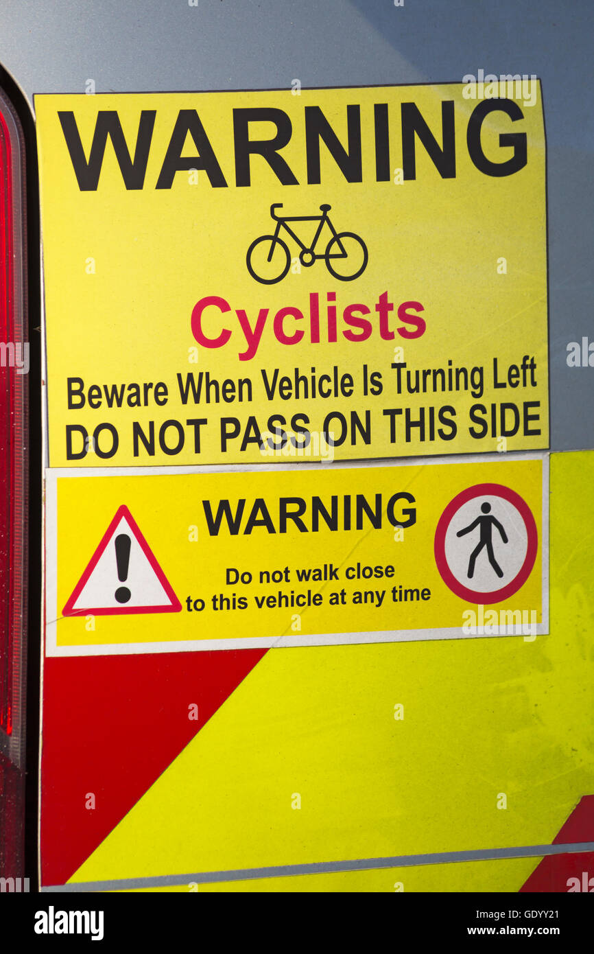 Warning cyclists hi-res stock photography and images - Alamy