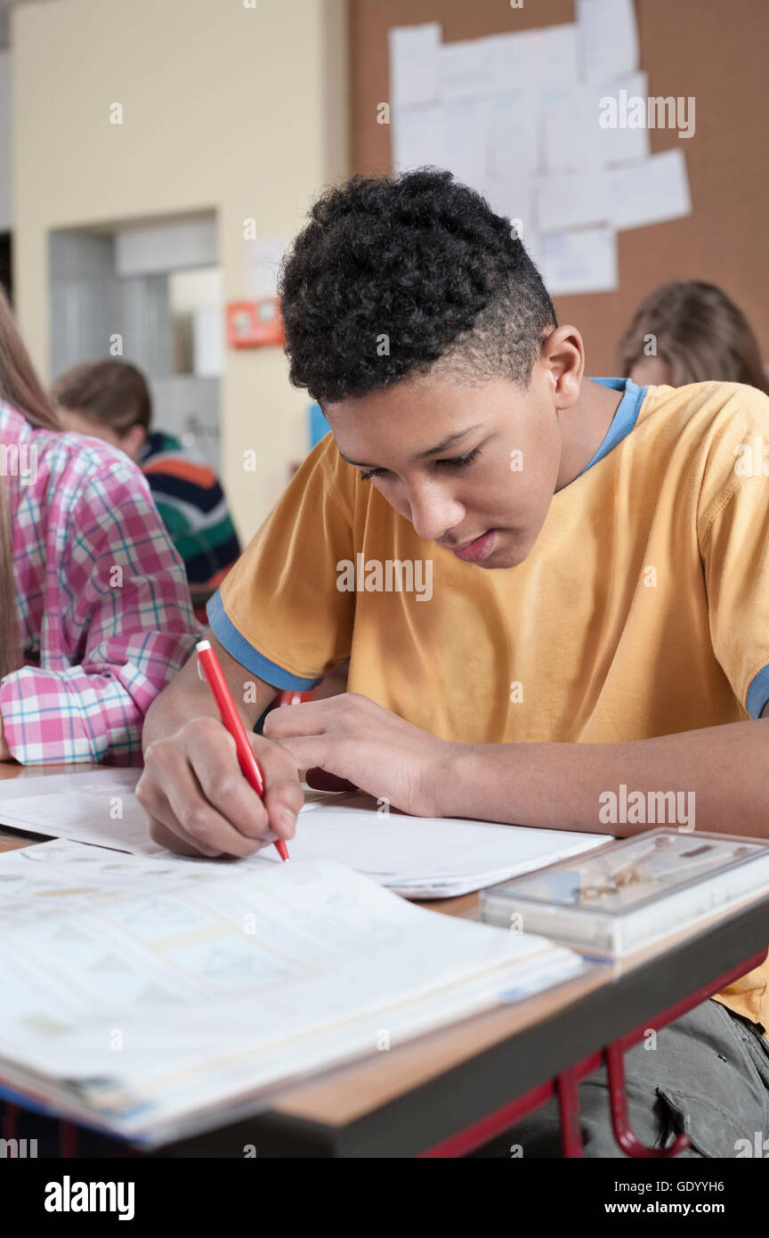 university students studying in classroom, Bavaria, Germany Stock Photo ...