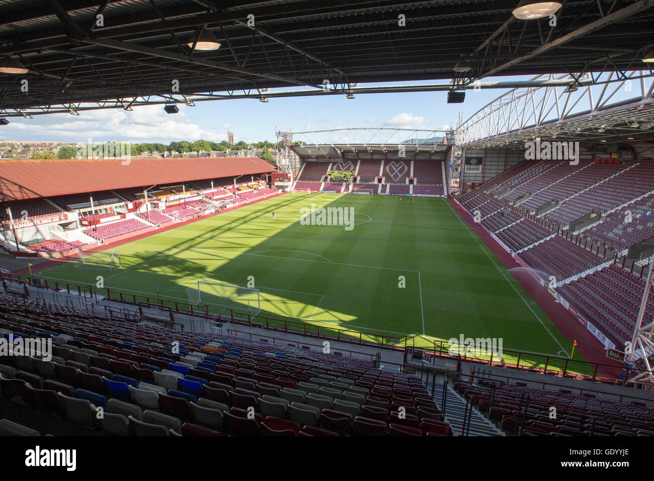 A general view of Tynecastle Stadium before the UEFA Europa League ...
