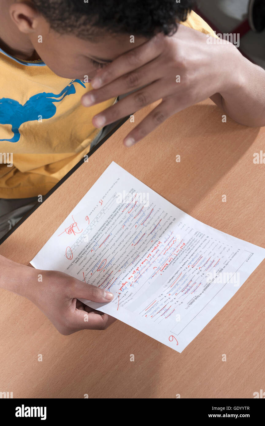 Disappointment test results school hi-res stock photography and images ...