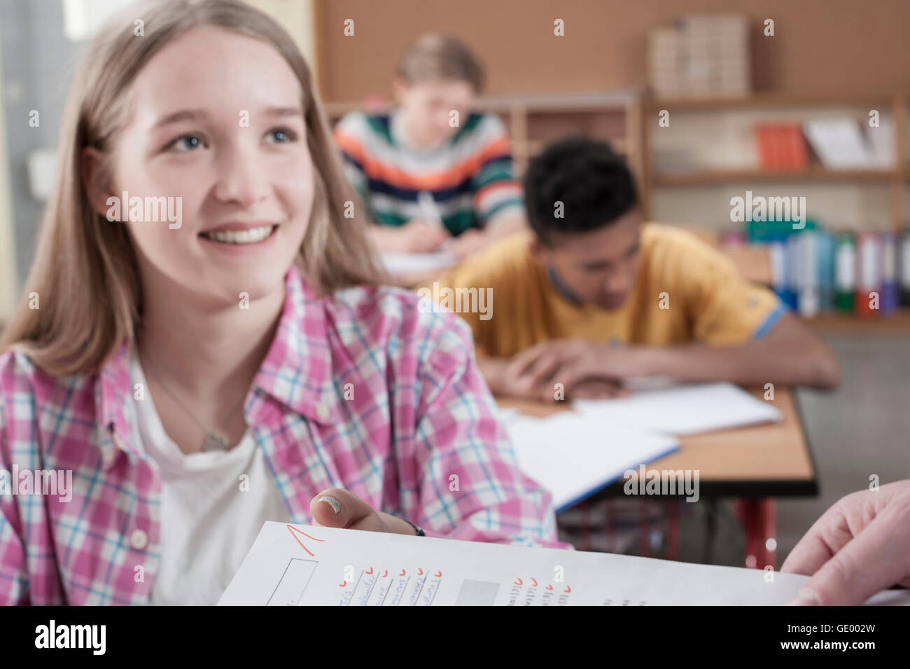 Student and teacher and result hi-res stock photography and images - Alamy
