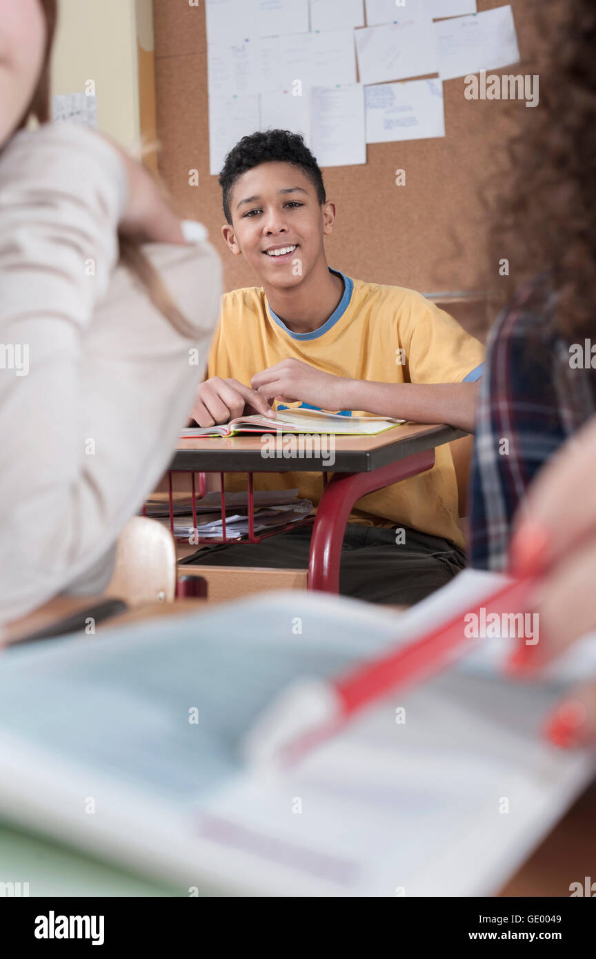 university students studying in classroom, Bavaria, Germany Stock Photo ...