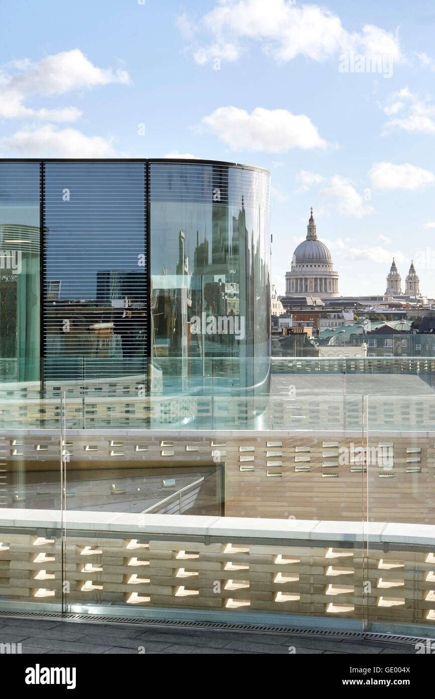 Rooftop with view of City of London and St Paul's. Turnmill Building ...