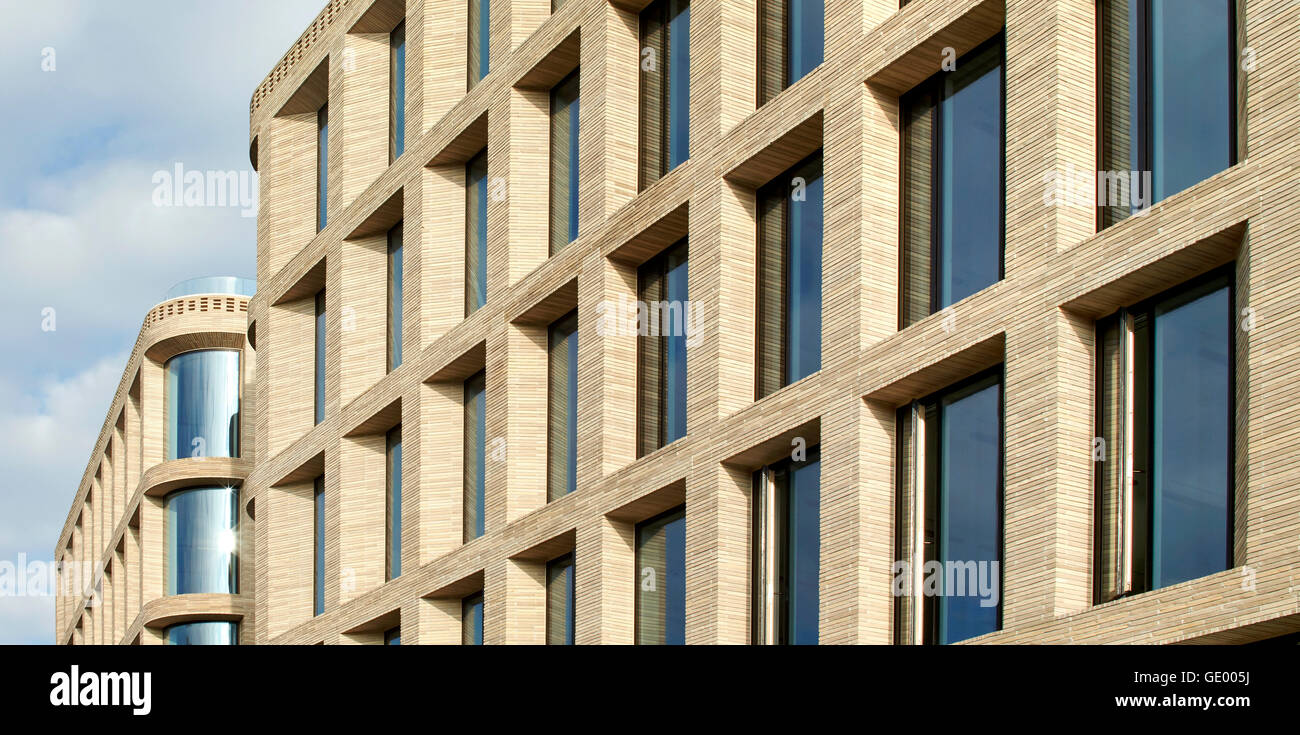 Detail of brick facade. Turnmill Building, London, United Kingdom ...