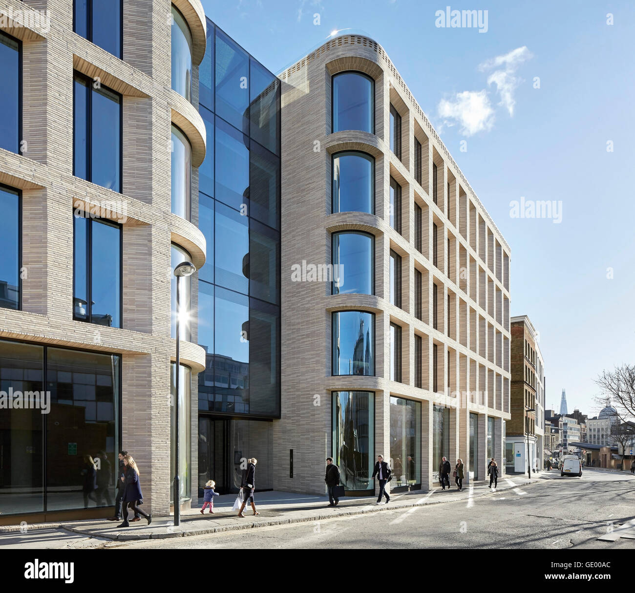 View along street facade. Turnmill Building, London, United Kingdom ...