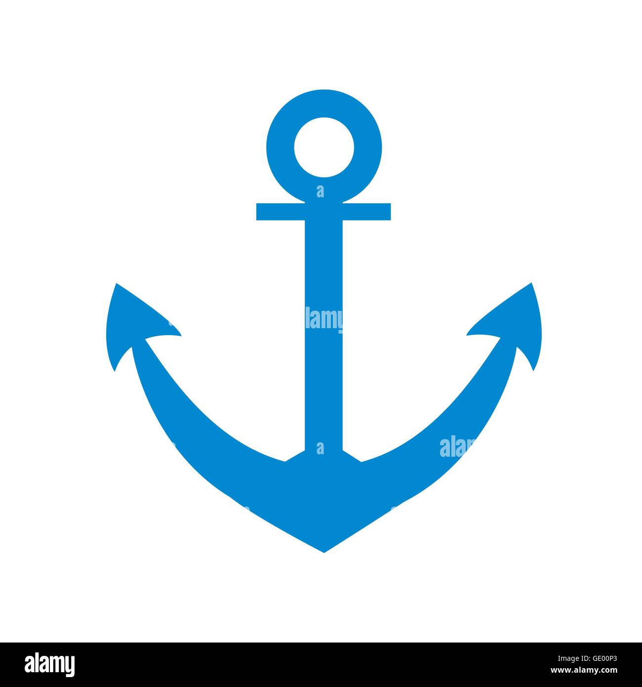 Stylized icon of a colored anchor on a white background Stock Vector ...
