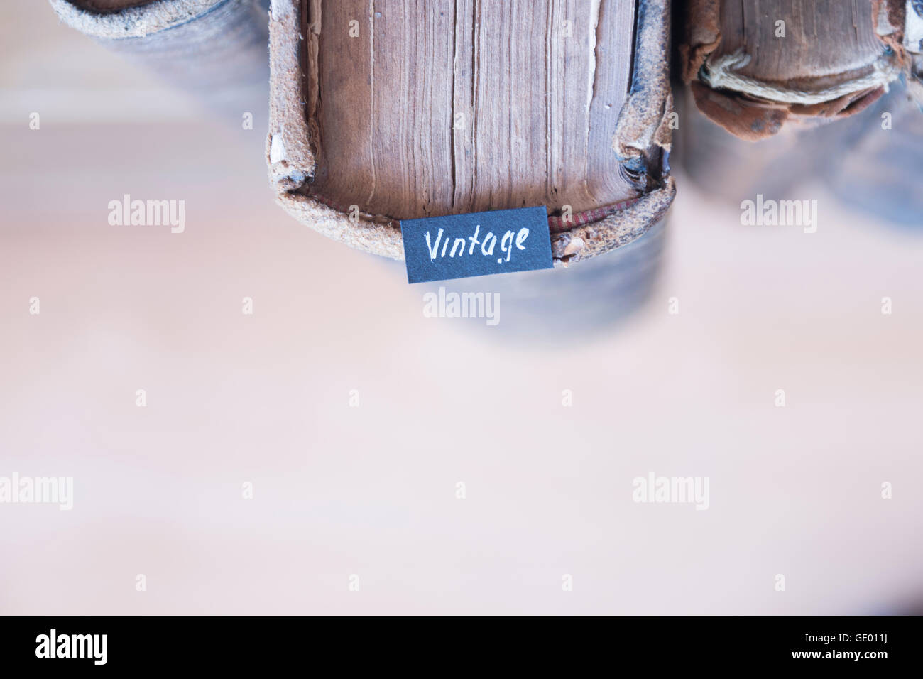 vintage style idea - lettering and books Stock Photo - Alamy