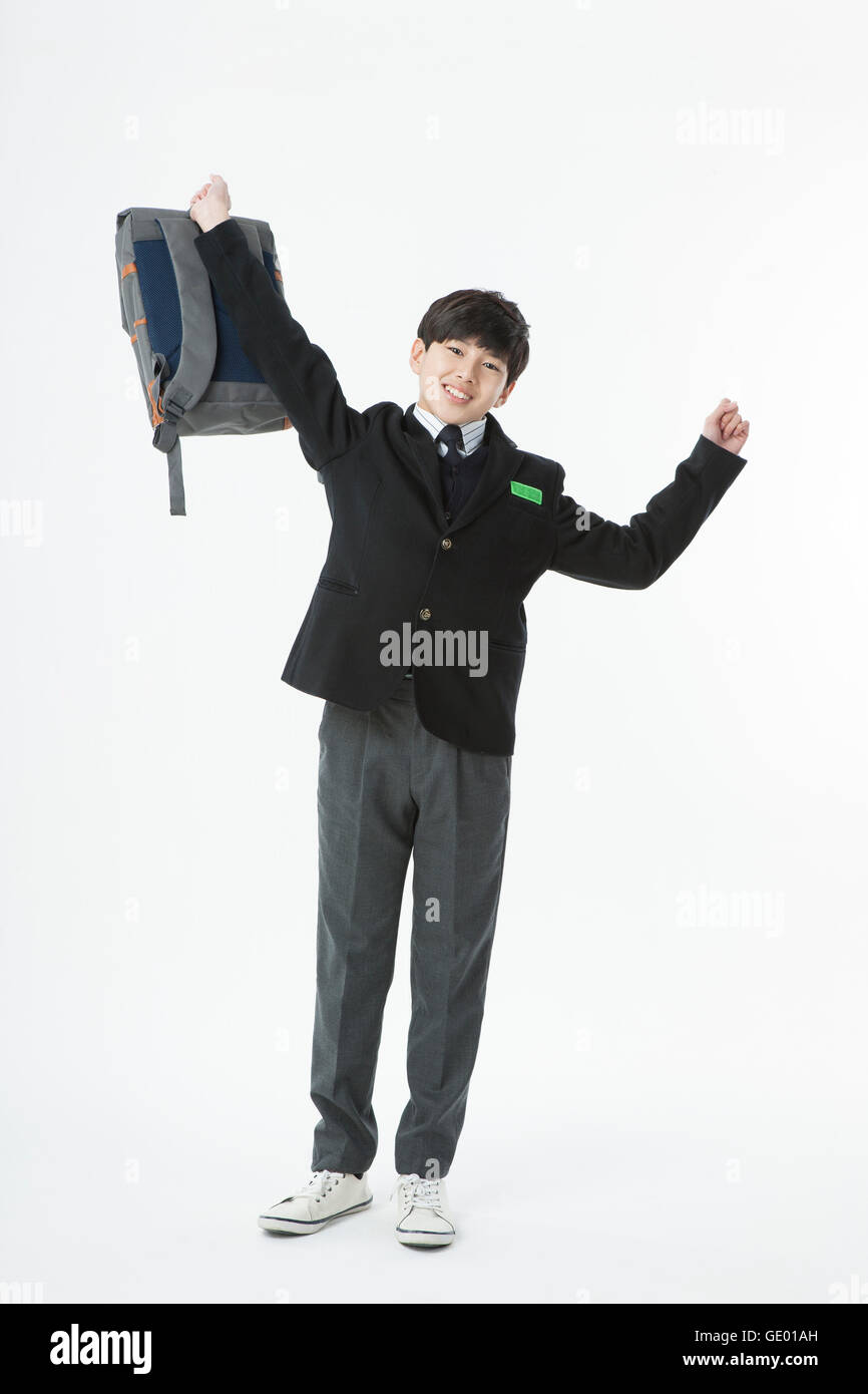 Middle School Boy Standing