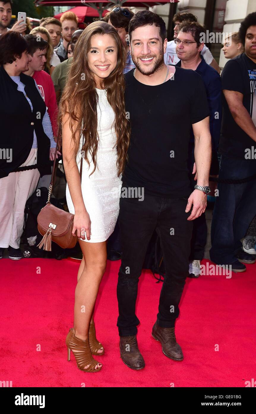 Amber Hernaman and Matt Cardle attending the gala night of The ...
