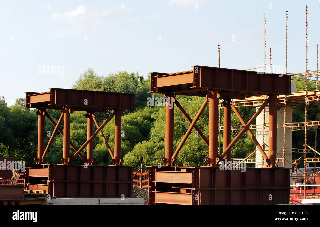 metalwork for construction of bridge. metal structures for the ...